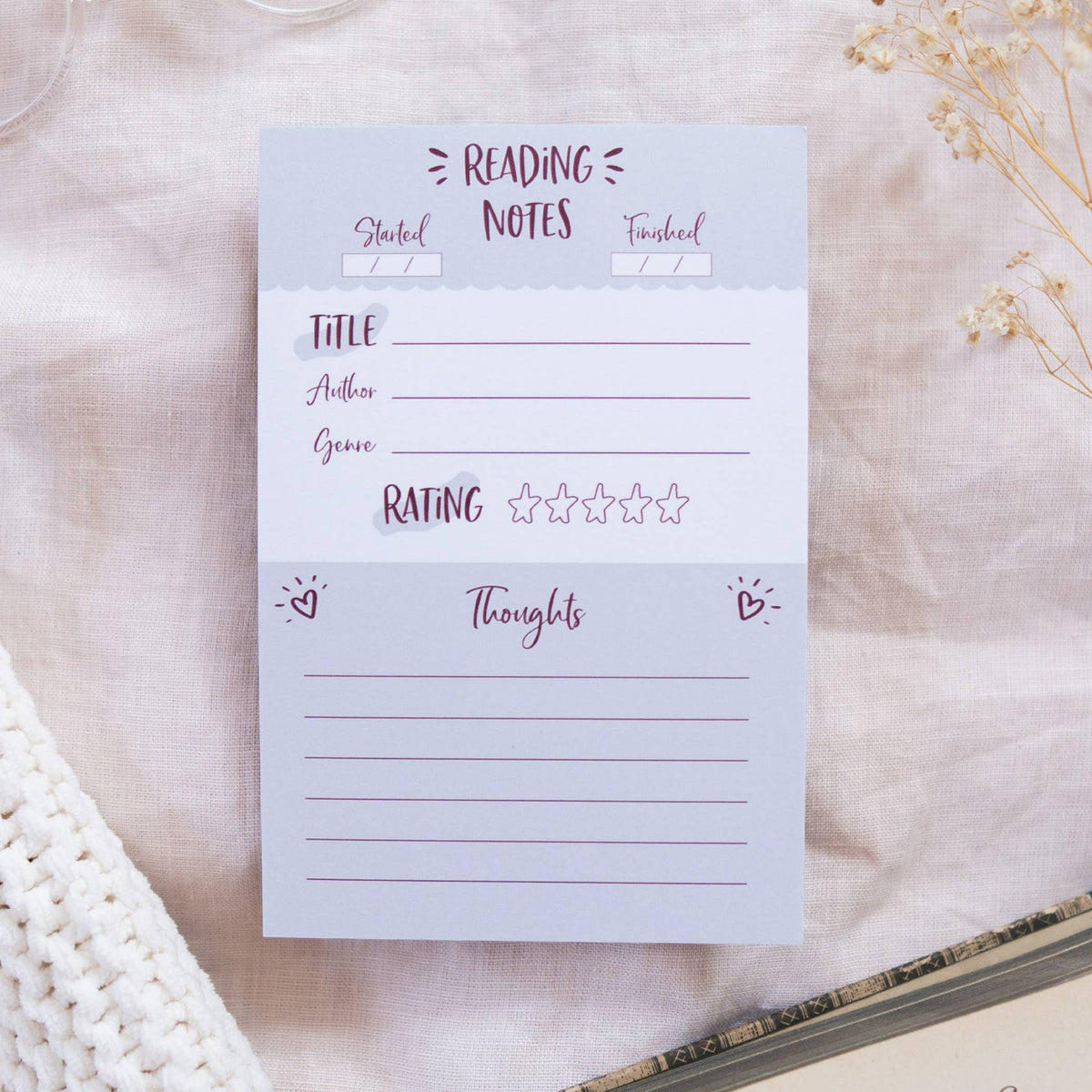 Reading Notepad – A Little Bookish